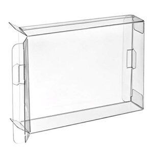 childmory 10pcs clear box case sleeve cib protector for snes n64 games cartridge box