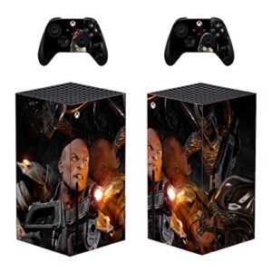 kajal mani x-box-one-series x skin set air monters hd printing faceplate protective for console, controller skin decal