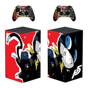 phantom thief of hearts - stickers decals skin for x-box-one-series x, cover protector wrap durable full set protection faceplate console by kajal mani