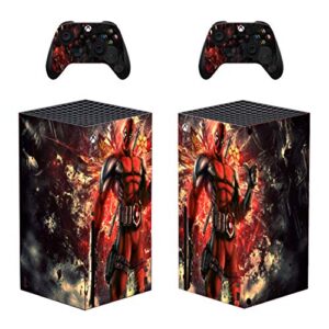 super hero decals stickers full set faceplate skin for x-box-one-series x protection kit by kajal mani