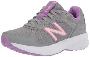 new balance women's 460 v3 running shoe, grey/oyster pink, 8.5 wide