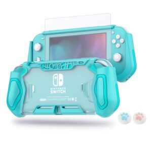 switch lite protective case for nintendo daily gift (ergonomic /sturdy /full protection) gift idea family happy hours turquoise