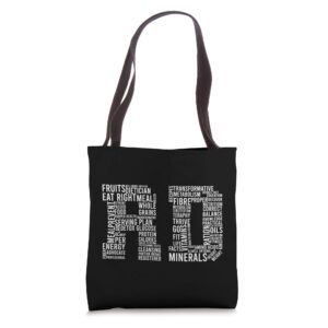 rd words registered dietitian dietician nutrition food gift tote bag