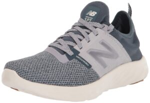 new balance women's fresh foam sport v2 running shoe, whisper grey/deep ocean grey, 9.5