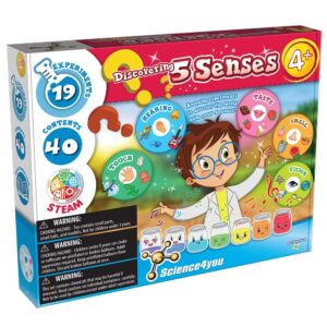 playmonster science4you - 5 senses - 19 engaging experiments for children to explore their world - fun, education activity for kids ages 4+