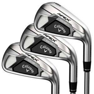 callaway apex dcb 21 iron set (set of 7 clubs: 4-pw, right-handed, steel, regular)