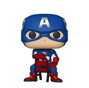 funko pop! marvel collector corps exclusive end credits captain america #693 w/ free acrylic case