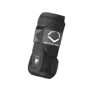 evoshield wilson evo sliding wrist guard, left, black, small/medium