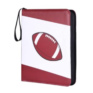 football cards binder holds up to 720 cards with 40 sleeves, famard trading card binder with wraparound zipper and convenient carry loop, 3-ring album for card collection storage