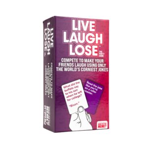 what do you meme? live laugh lose - the party game where you compete to make corny jokes funny