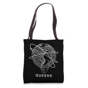 queens new york unisphere tote bag