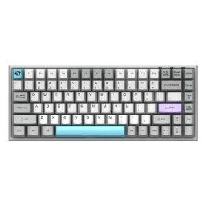 yunzii akko 3084 silent wireless mechanical keyboard with bluetooth 5.0, dye-sub pbt keycap upgraded mechanical gaming keyboard (akko pink switch, 84 keys)