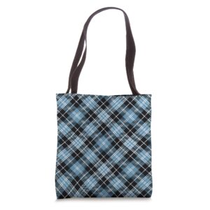 clark tartan scottish plaid tote bag