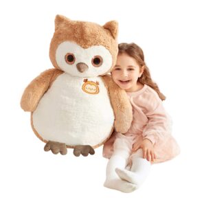 ikasa giant owl stuffed animal jumbo owl plush toy 23 inches