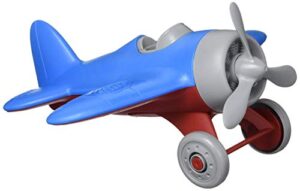 green toys airplane, blue/red cb - pretend play, motor skills, kids flying toy vehicle. no bpa, phthalates, pvc. dishwasher safe, recycled plastic, made in usa.