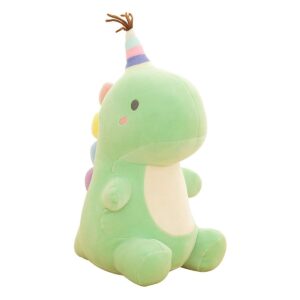 aporake stuffed animal plush toys, cute dinosaur toy, soft plushies for girls plush doll gifts for kids boys babies toddlers (green, medium)