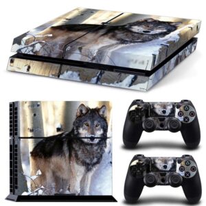 uushop skin decal sticker cover set for ps4 console and 2 dualshock controllers skin wolf