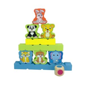 besting balancing stacking blocks animal parent-child children's educational balance wooden stacking acrobatic troupe interlock decompression preschool toys balancing games (hj002)