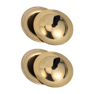 2 pairs copper finger cymbals belly dancing finger zills mini hand bells musical instruments for dancer evening party