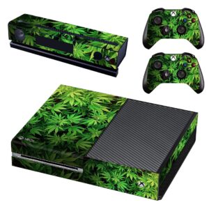 uushop protective vinyl skin decal cover for xbox one green leaf weeds