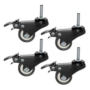 liquid stands keyboard stand caster wheels set of 4 replacement locking heavy duty wheels with brake - piano stand parts and accessories