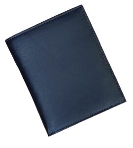 texan bull bifold genuine leather rfid blocking wallet for men card slots, 19 cards, 2 id windows (black)