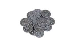 the broken token prop coins - 25mm bronze mythological monsters themed replica coins pack of 12, fantasy and novelty coins