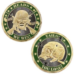 challenge coin heads we win tails you lose good luck coin…