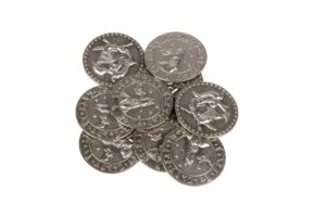 dragons themed gaming coins - large 30mm 9-pack, novelty fantasy replica coins