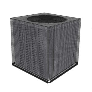 coastacloud air conditioner covers for outside units, full mesh central air conditioner cover, all seasons ac leaf guard cover for outdoor, 31.5" x 31.5" x 35.4" / 80 x 80 x 90cm, black