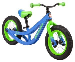 schwinn spitfire boys balance bike, 12-inch wheels, beginner riders ages 2-4 years old, training wheels not included, blue