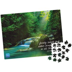 300-piece calm jigsaw puzzle for relaxation, stress relief, and mood elevation, for adults and kids ages 8 and up, hidden waterfalls