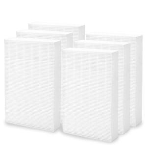 keyjiniu 6 pack hpa300 replacement filter hrf-r3 hrf-r2 hrf-r1, compatible with honeywell series hpa090, hpa100, hpa200, hpa250 & hpa300