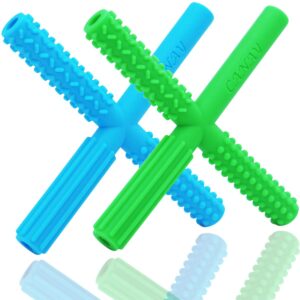 x hollow chew tubes sensory chew toys for autistic children(2 pack), alt. to chew necklaces for sensory kids, teething, oral motor stimulation, adhd, spd - teether toys