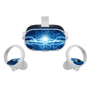 dees stickers skin for oculus quest 2,unique vinyl decal skin for vr headset and controller, virtual reality protective accessories, easy to apply, remove, and change styles.