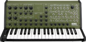 korg ms-20 fs monophonic analog synthesizer, 2 oscillators, 37 mini-keys, green