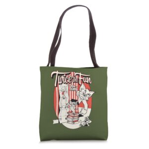 tom and jerry twice the fun tote bag