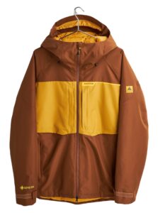 burton men's standard gore-tex 2l pillowline jacket, bison/wood thrush, x-large