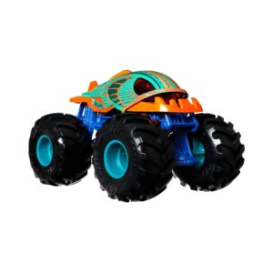 hot wheels monster trucks 1:24 scale vehicles, collectible die-cast metal toy trucks with giant wheels & stylized chassis, gift for kids ages 3 years old & up