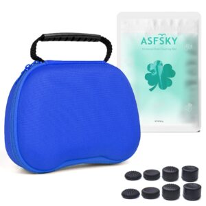 asfsky ps5 dualsense controller carry case ps5 controller storage bag travel carrying case holder shockproof protective hard case for playstation 5 dualsense controller (blue)