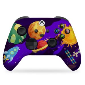 dreamcontroller abstract custom x-box controller wireless compatible with x-box one/x-box series x/s proudly customized in usa with permanent hydro-dip printing (not just a skin)