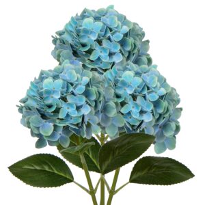 dilatata 2 pcs faux hydrangea large artificial purple hydrangea flowers 26" real touch hydrangea flowers lifelike silk hydrangea stems for wedding party garden home decor