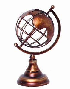 hosley copper colored finish tabletop decorative globe 8 inch high. ideal gift for wedding teacher college student dorm study den home office led votive candle gardens