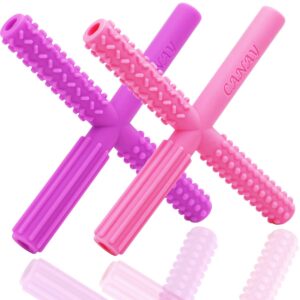 x hollow chew tubes sensory chew toys for autistic children(2 pack), alt. to chew necklaces for sensory kids, teething, oral motor stimulation, adhd, spd - teether toys