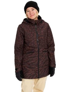 burton women's standard gore-tex treeline jacket, animal mashup, medium