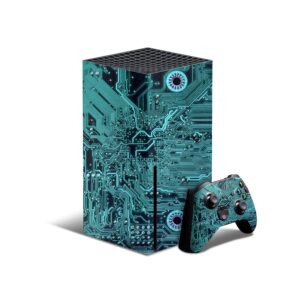 design skinz electric circuit board v5 - full-body cover wrap removable vinyl decal skin kit compatible with the microsoft xbox one s