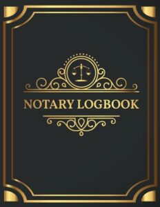 notary logbook: public notary records book/official notary journal with 200 entries,100 pages, 8.5 " x 11" ,official notary /agent journal and log of national acts book