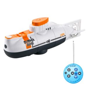 goolrc mini rc submarine for kids, lsrc-smi remote control boat waterproof diving toy for boys and girls (white)