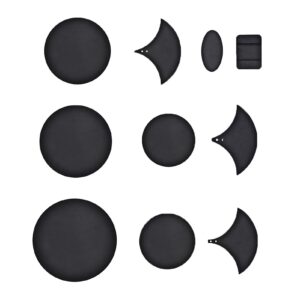 drum 10 pcs drum practice pad portable silent drum pad black bass snare drum sound off mutes set for quiet practice with 4pcs clips