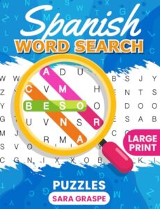 large print spanish word search puzzles: 100 themes with decorations